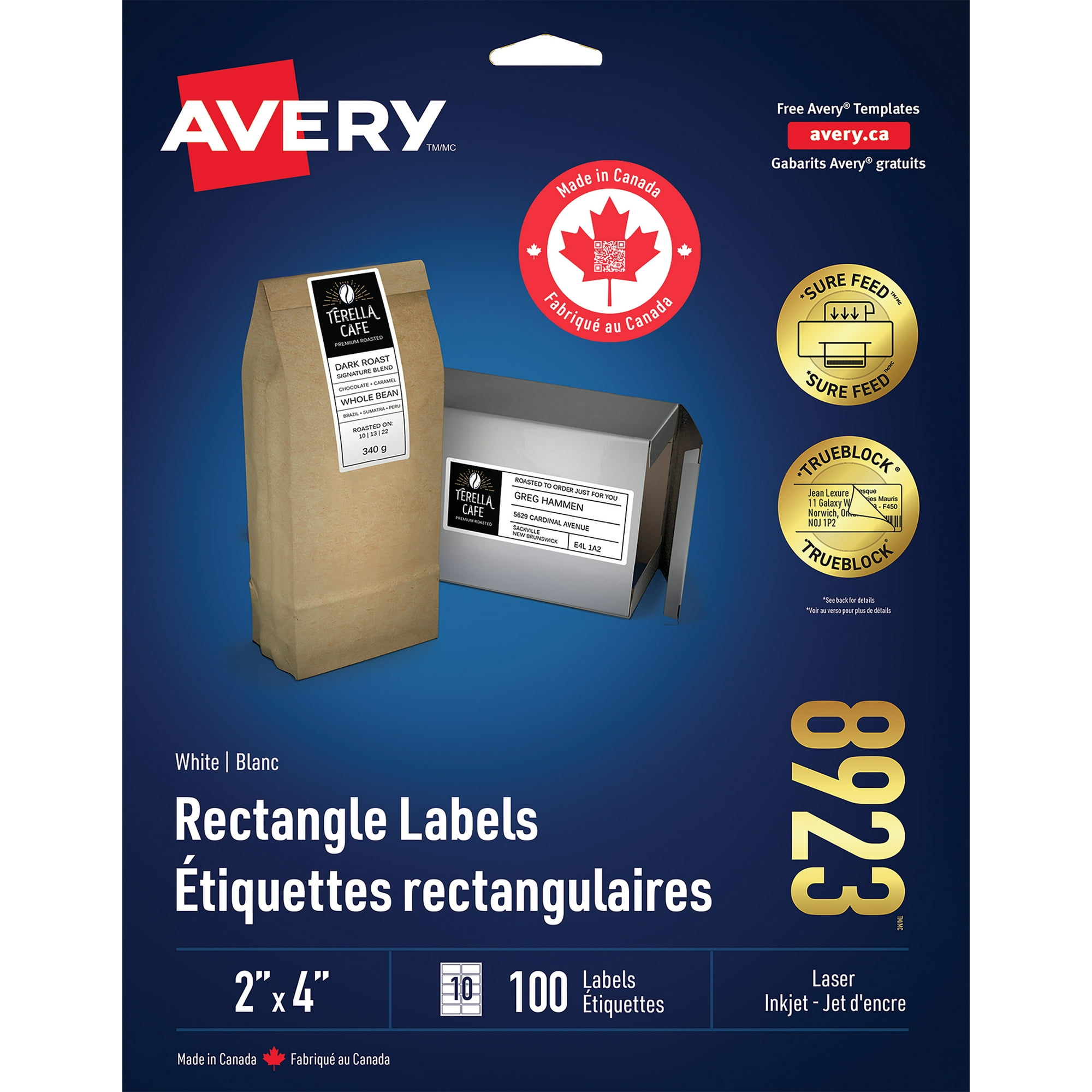 Click here for Avery White Rectangle Labels With Sure Feed Techno... prices
