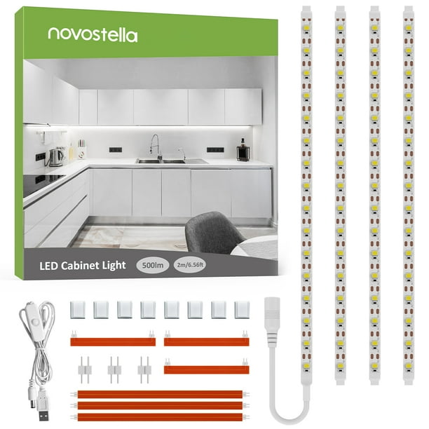 Novostella 6.5ft Under Cabinet LED Strip Light - Cool White, USB ...
