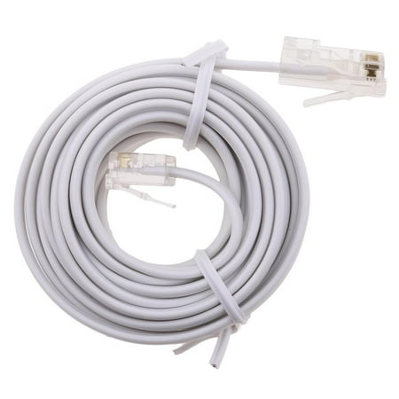10 feet Telephone RJ11 6P4C to 8P4C, Network to Telephone, Connector ...
