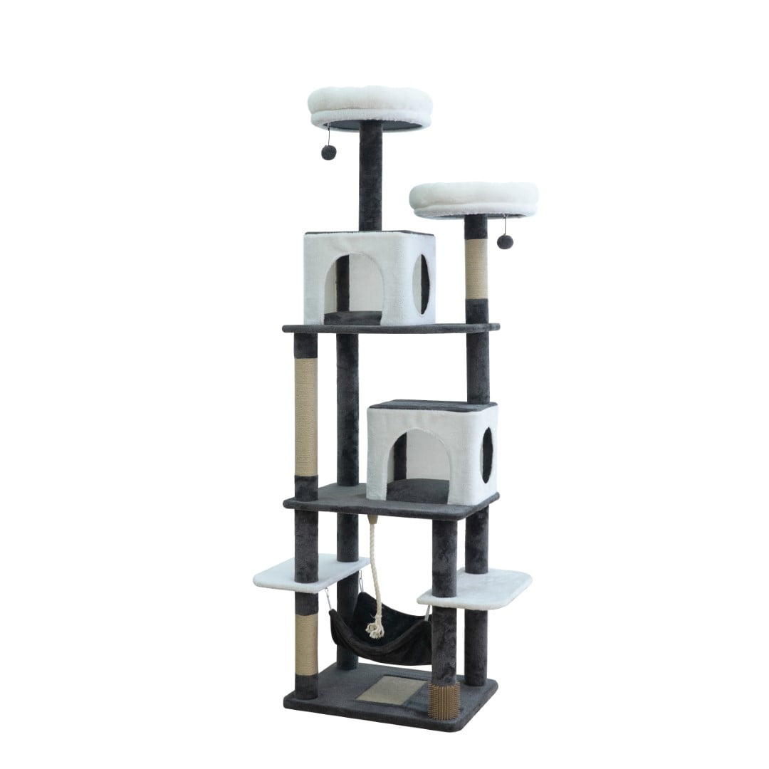 Click here for Home4cat 74 8-Level Cat Tree With Two Condos Hammo... prices