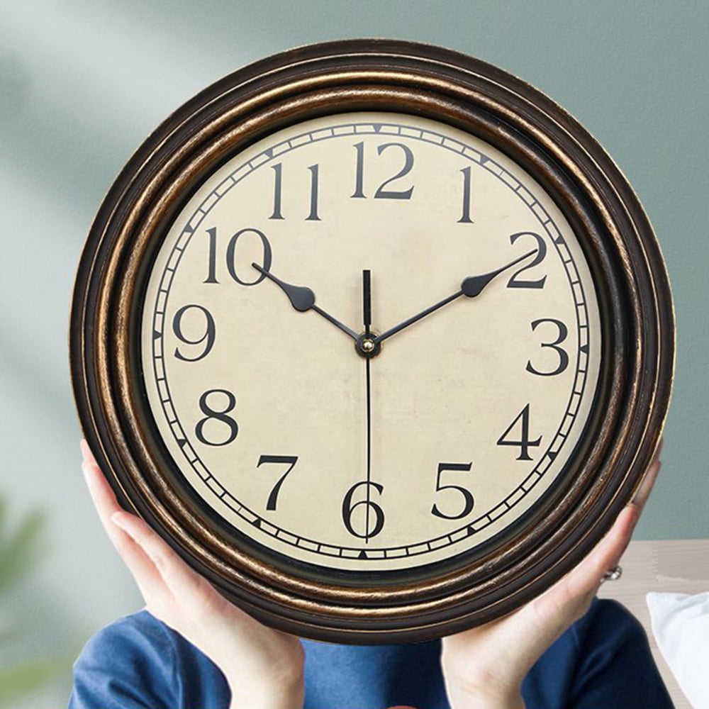 Vintage European Style Wall Mounted Clock Household Bronze Colored ...