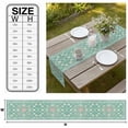 Bohemia Table Runner Vintage Ethnic Floral Botanical Style Green ...