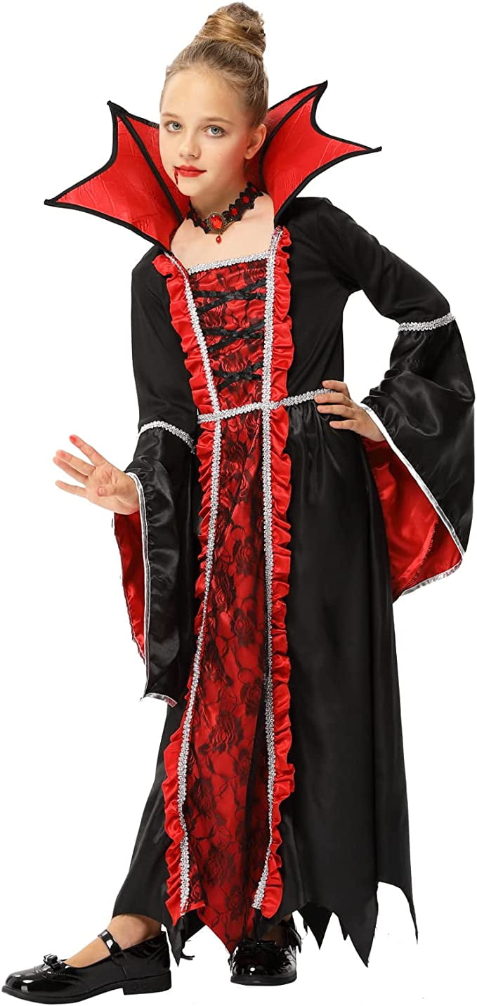 EastVita Vampire Costume for Girls Gothic Victorian Vampiress Queen ...