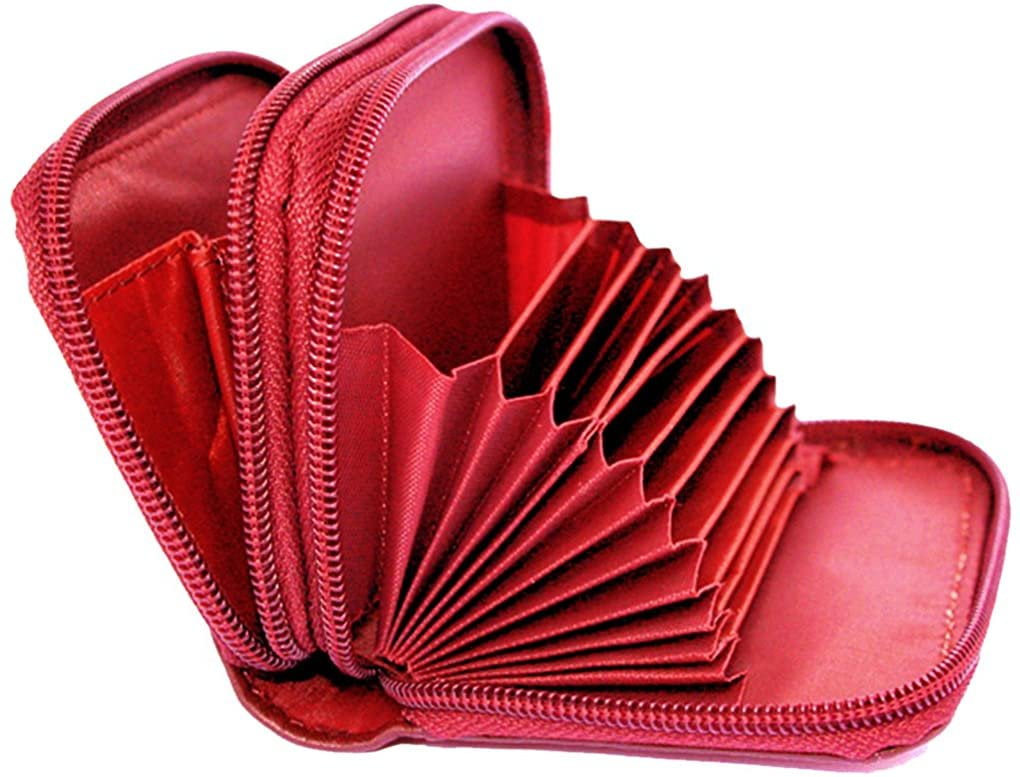 SILVERFEVER Women Wallet Card Holder RFID Purse Women's Leather Credit ...