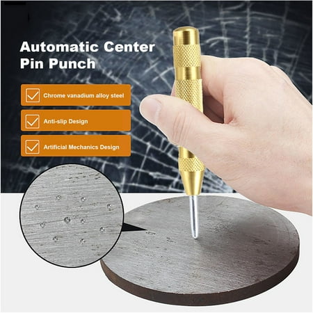 5'' Automatic Center Pin Punch Strike Spring Loaded Center Punch ...