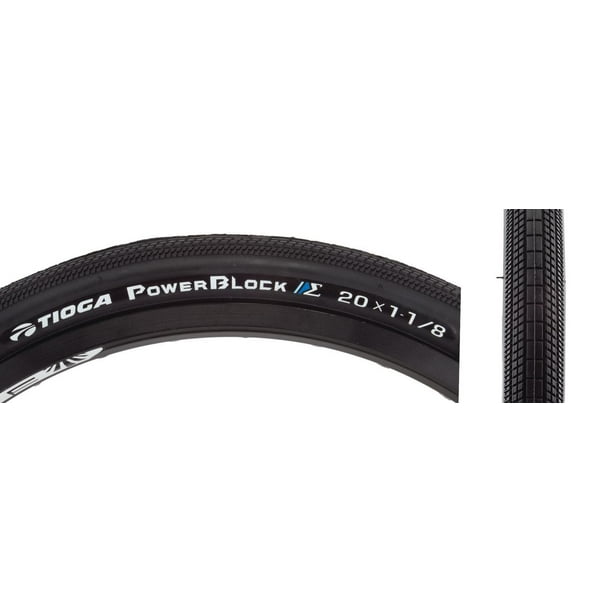Tioga Powerblock S-Spec Tire - 20 x 1 1/8, Clincher, Folding, Black ...
