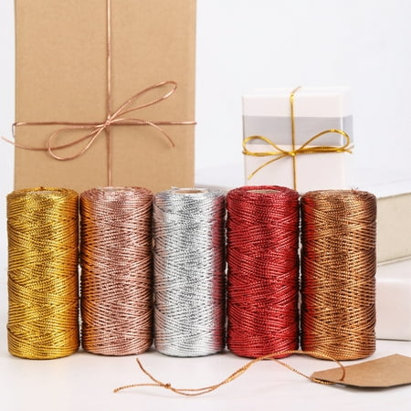 Tongliya 1 roll of polyester 1.5mm gold and silver wire tag line 16 ...