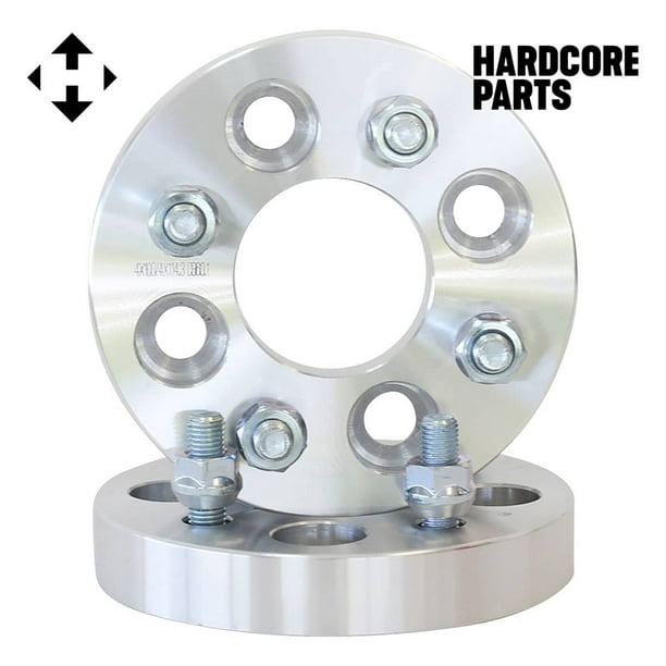 2 QTY Wheel Spacers 1" fits all 4x100 bolt patterns with 12x1.5 threads ...