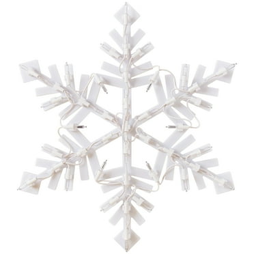 15" Pure White & Blue LED Lighted Snowflake Christmas Window Decoration ...