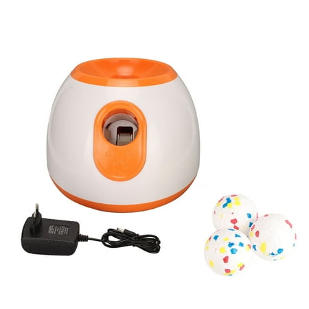 Pet Ball Thrower Machine, Automatic Dog Ball Launcher Orange White ABS ...