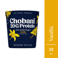 Chobani 20G Protein Low-Fat Vanilla Greek Yogurt 32oz Tub Zero Added ...