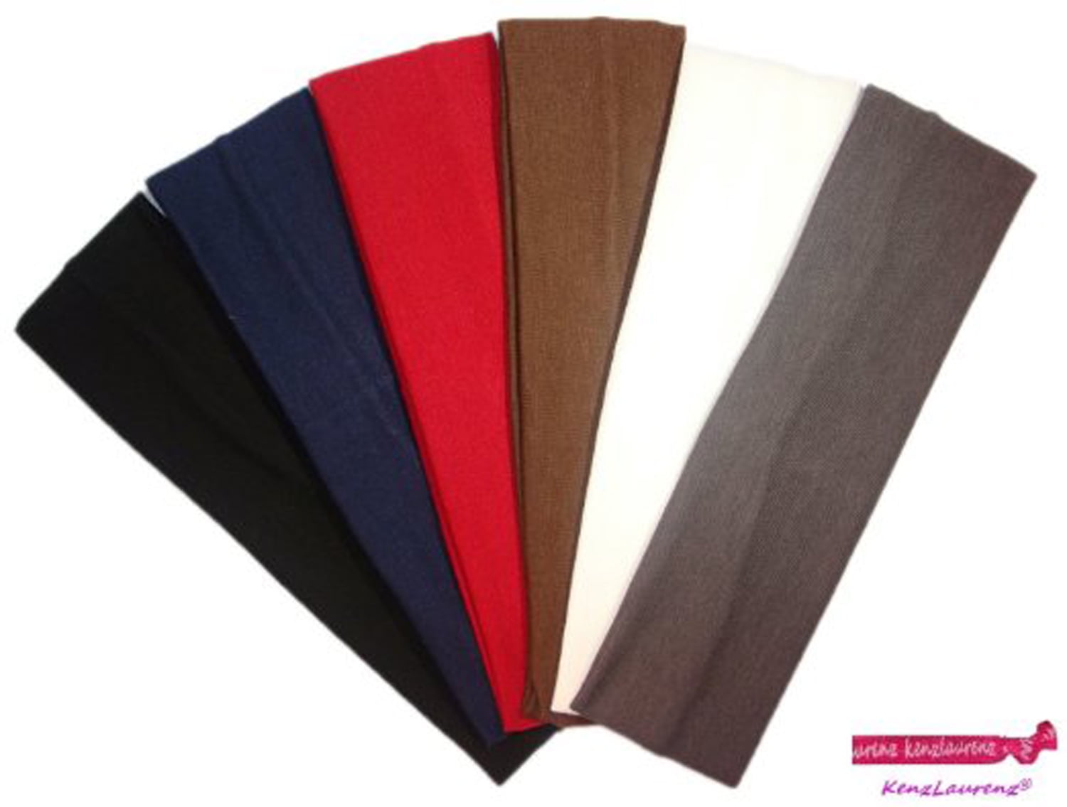 Kenz Laurenz Cotton Headbands 6 Soft Stretch Headband Sweat Absorbent ...
