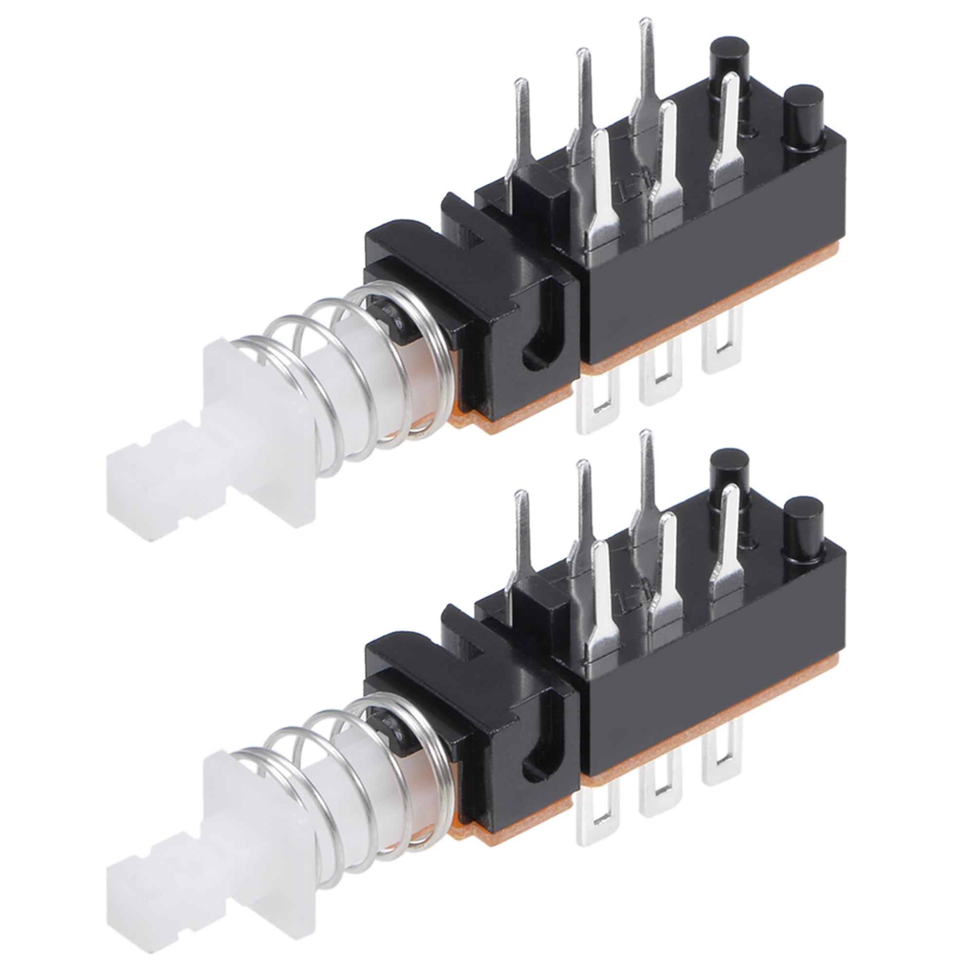 Push Button Switch, DPDT 6 Pin 1 Position Self-Locking 2pcs - Walmart.com