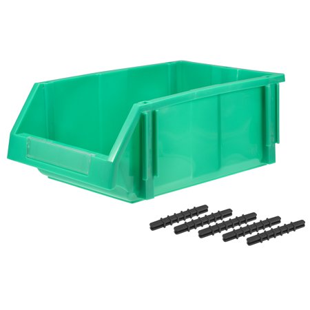 Uxcell 15.7x9.8x6.3 Inch PE Stacking Storage Bin Container with Risers ...