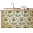 Cabinet Curtain 28''W x 51''L, Vintage Palm Trees Under Sink Curtain ...