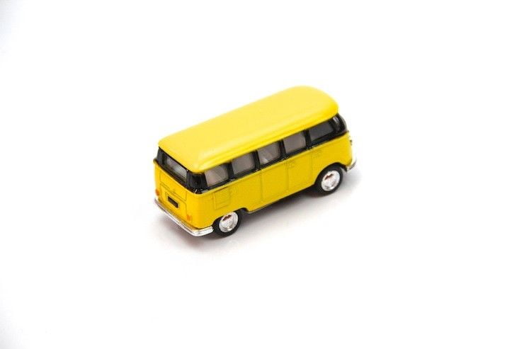 4PC SET: 2.5′ Kinsmart 1962 VW Volkswagen Bus Diecast Model Toy Car 1:64