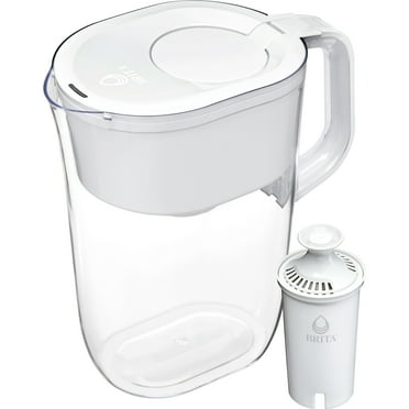 Brita Slim Water Pitcher with 1 Filter, BPA Free, White, 5 Cup ...