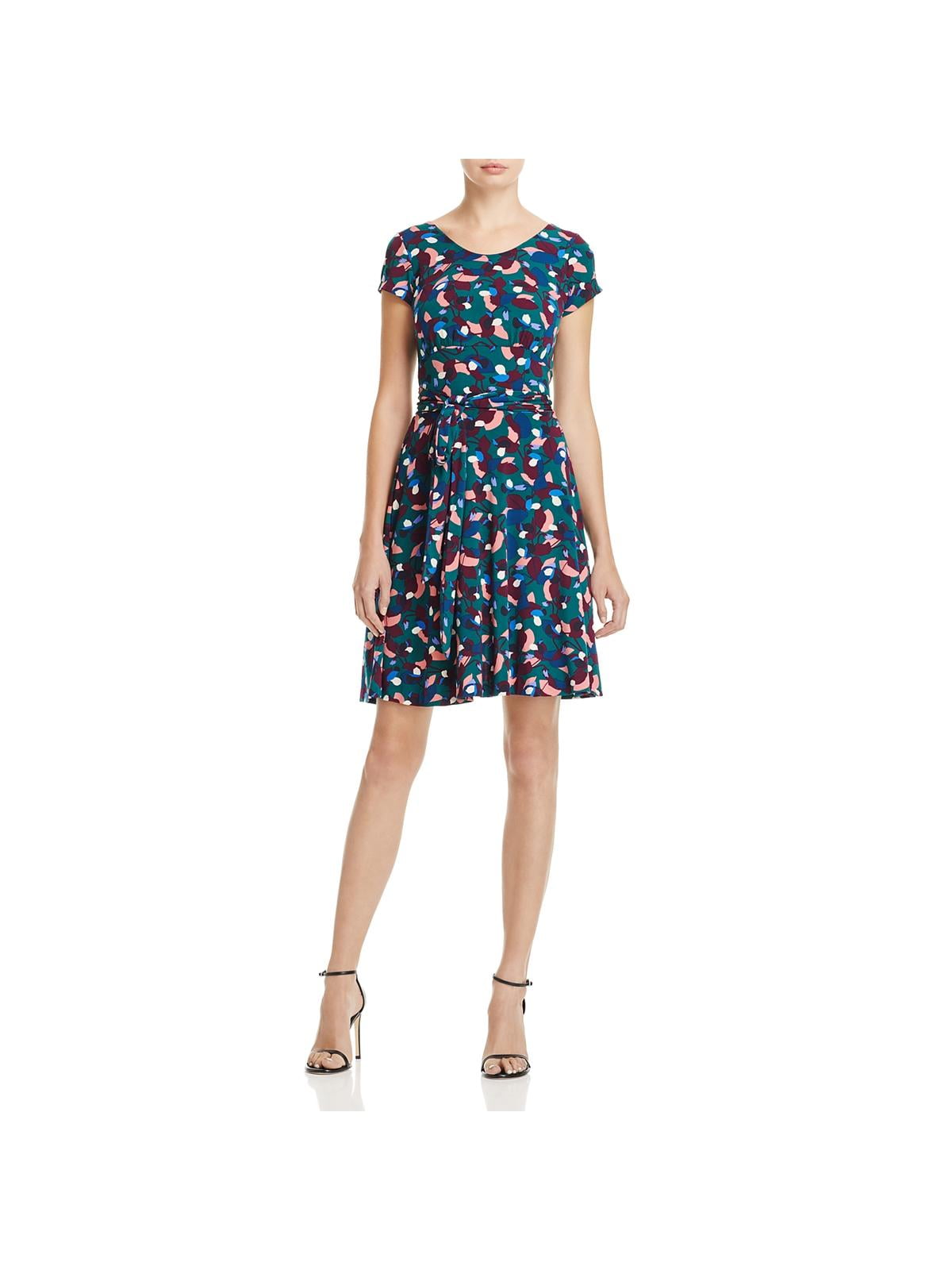 Leota - Leota Womens Jersey Floral Flounce Dress Multi M - Walmart.com