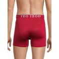 IZOD Men's Six-inch inseam Polyester Boxer Brief Underwear, Red (3 Pack ...