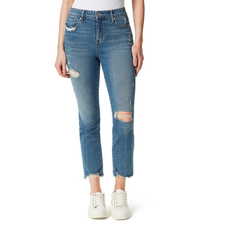Jessica Simpson Women's Spotlight High Rise Slim Straight Ankle, Blue ...