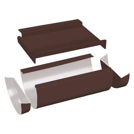 Plastmo 5005374 Classic Brown Vinyl Half Round Gutter Connector ...