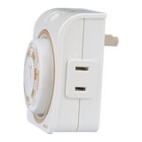 Woods 7-Day Indoor Mechanical Vacation Security Timer; White, 50003 ...