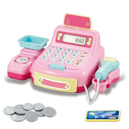 Kids Pretend Toy Simulated Cash Register Boys And Girls Sound And Light ...