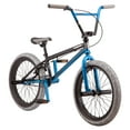 20" Mongoose Rebel X2 Kids BMX Bike, 20" Wheels, Children Ages 6+, Black & Blue Bicycle ...