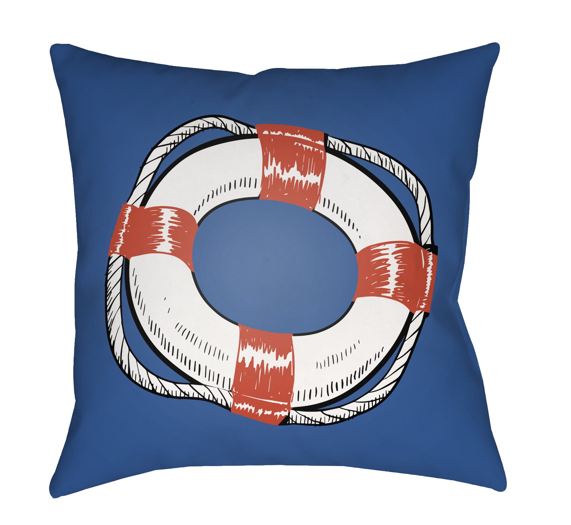 Surya LTCH-LFE-1818 Litchfield 18" Wide Square Novelty Life Preserver ...