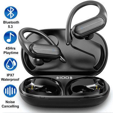 Mugo Wireless Earbud, Sport Bluetooth 5.3 Headphones with Earhooks ...