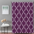 Bathroom Shower Curtain Retro Purple Moroccan Geometric Waterproof ...