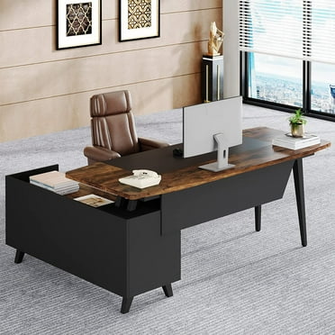 Tribesigns L-Shaped Computer Desk, 55 inches Executive Desk with File ...