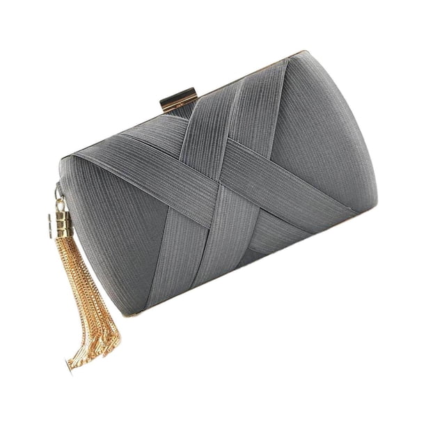 Evening Clutch Bag with Removable Strap Elegant Tassel Handbag ...