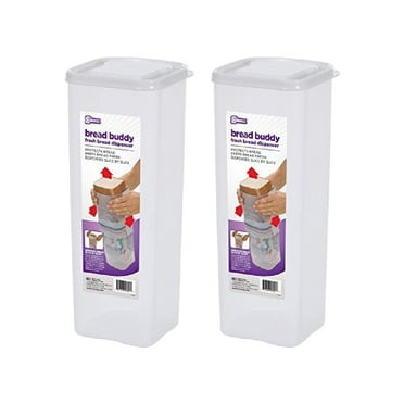 Buddeez Sandwich Size Bread Buddy Dispenser, Plastic Bread Box Storage ...