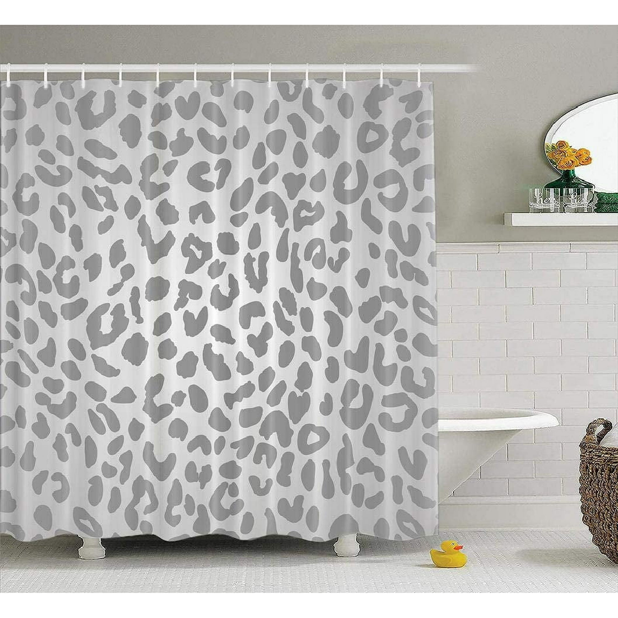 Click here for Unbranded Grey Shower Curtain leopard Print Animal... prices
