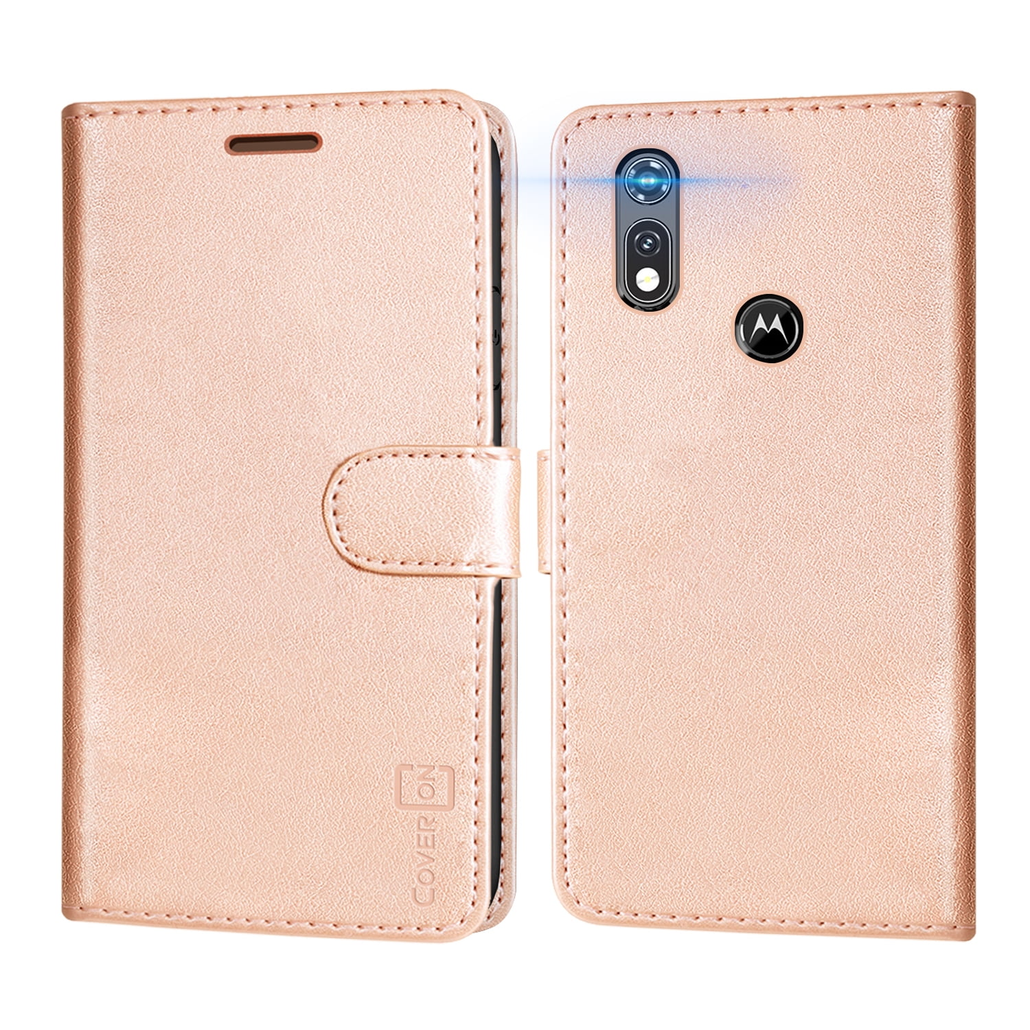 CoverON Motorola Moto E 2020 Wallet Case RFID Blocking Vegan Leather ...