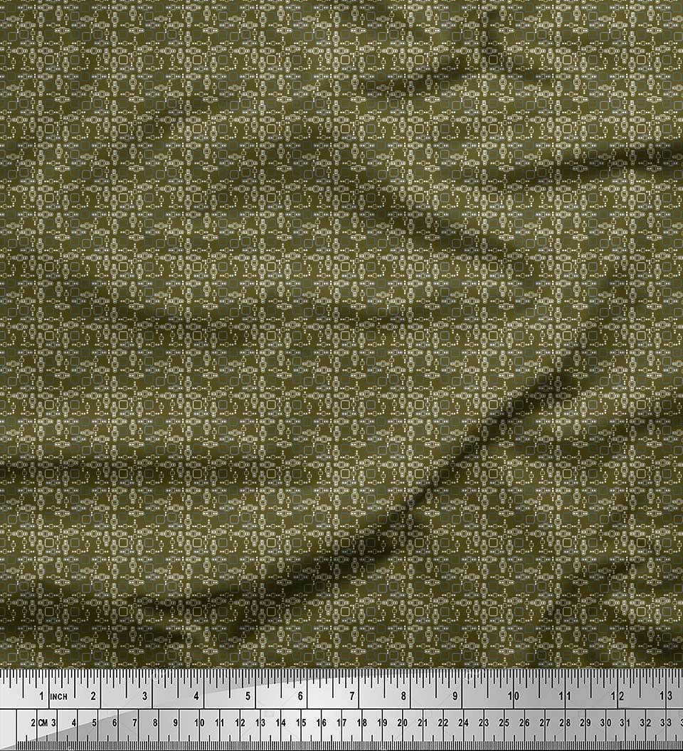 Soimoi Cotton Duck Fabric Geometric Small Print Fabric by The Yard 56 ...