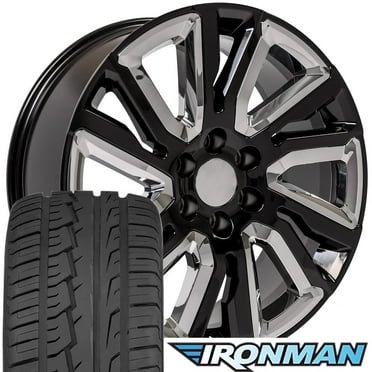 OE Wheels 20 inch Black 5652 Rims & Goodyear Tires Set Fit Specific GM ...