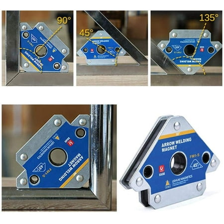 2Pcs Welder Magnet Mounting Angle 45 ° / 90 ° / 135 ° Angle for Welding Assembly and Pipe ...