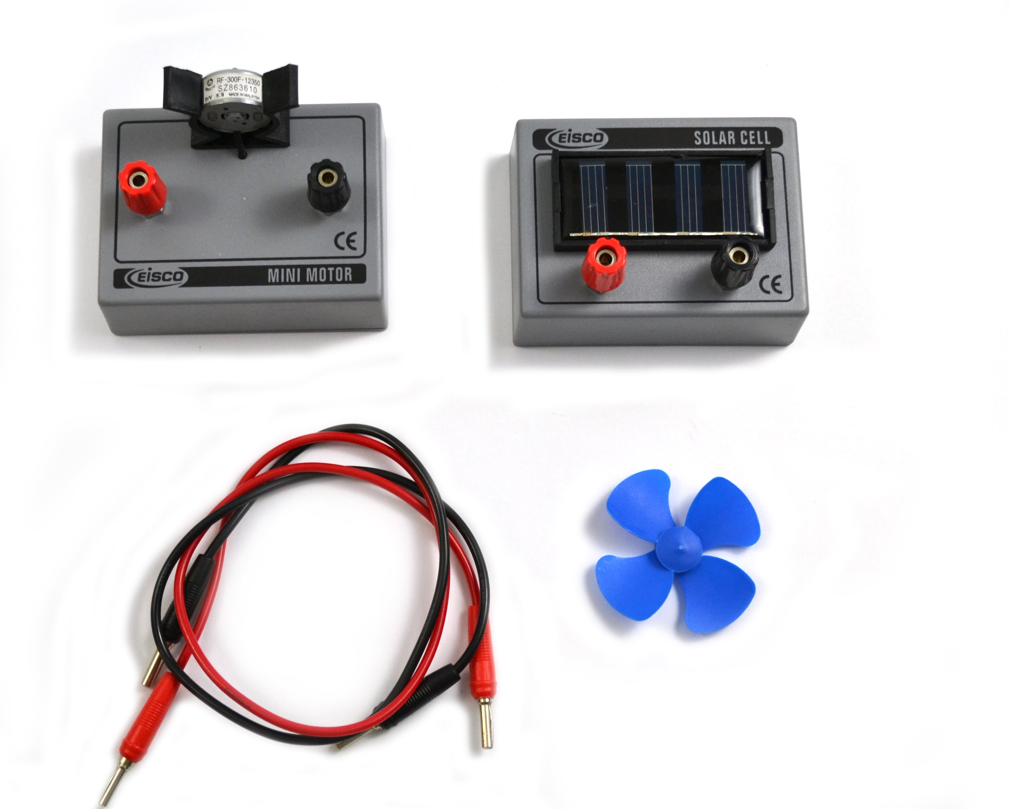 Eisco Solar Cell and Miniture Motor Fan Kit, Great for Physics ...