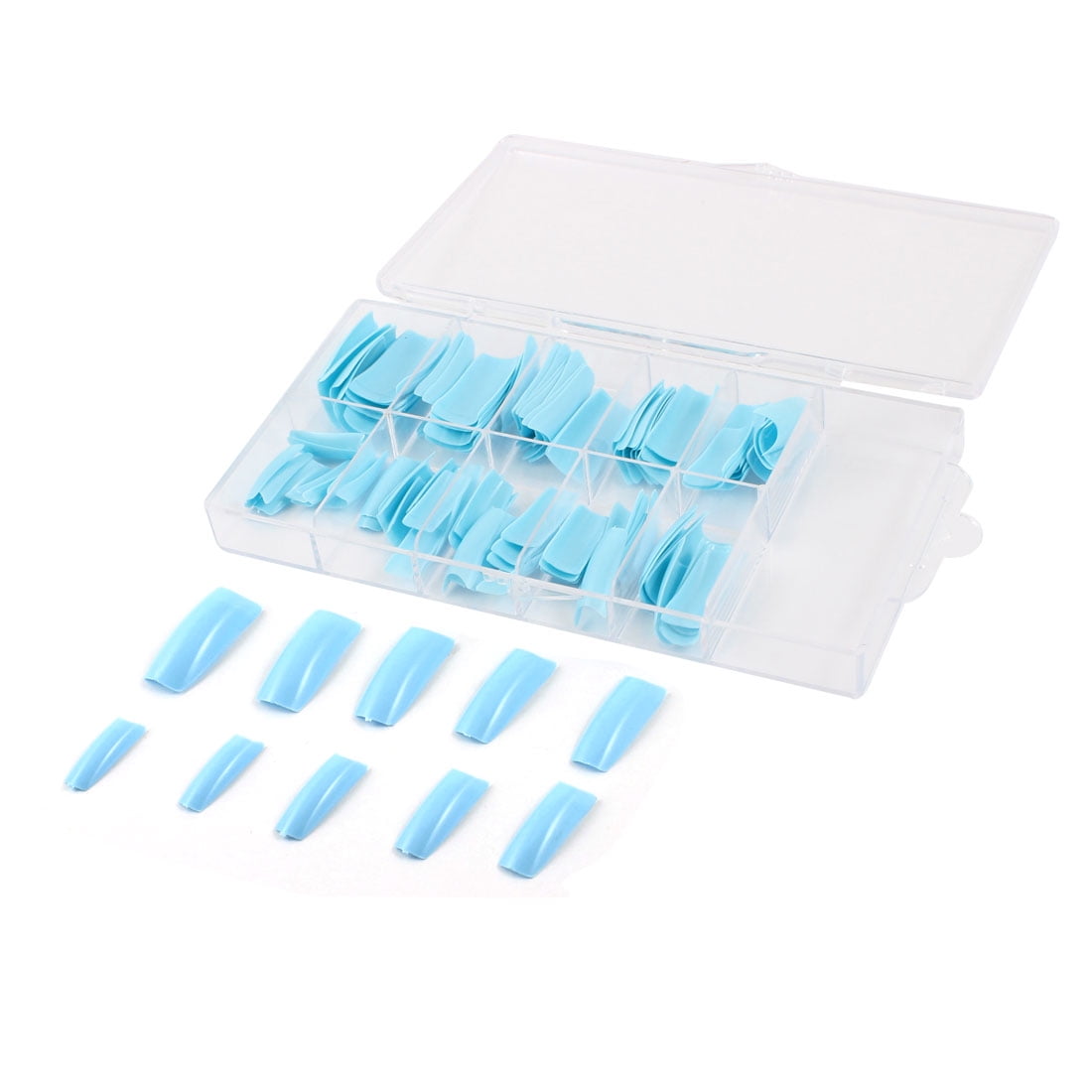 Unique Bargains 100 in 1 10 Different Size False Fingernail Nail Art ...