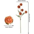 Fall Flowers Artificial Pompon Mum Burnt Orange, 5Pcs Fake Kiku Flowers ...