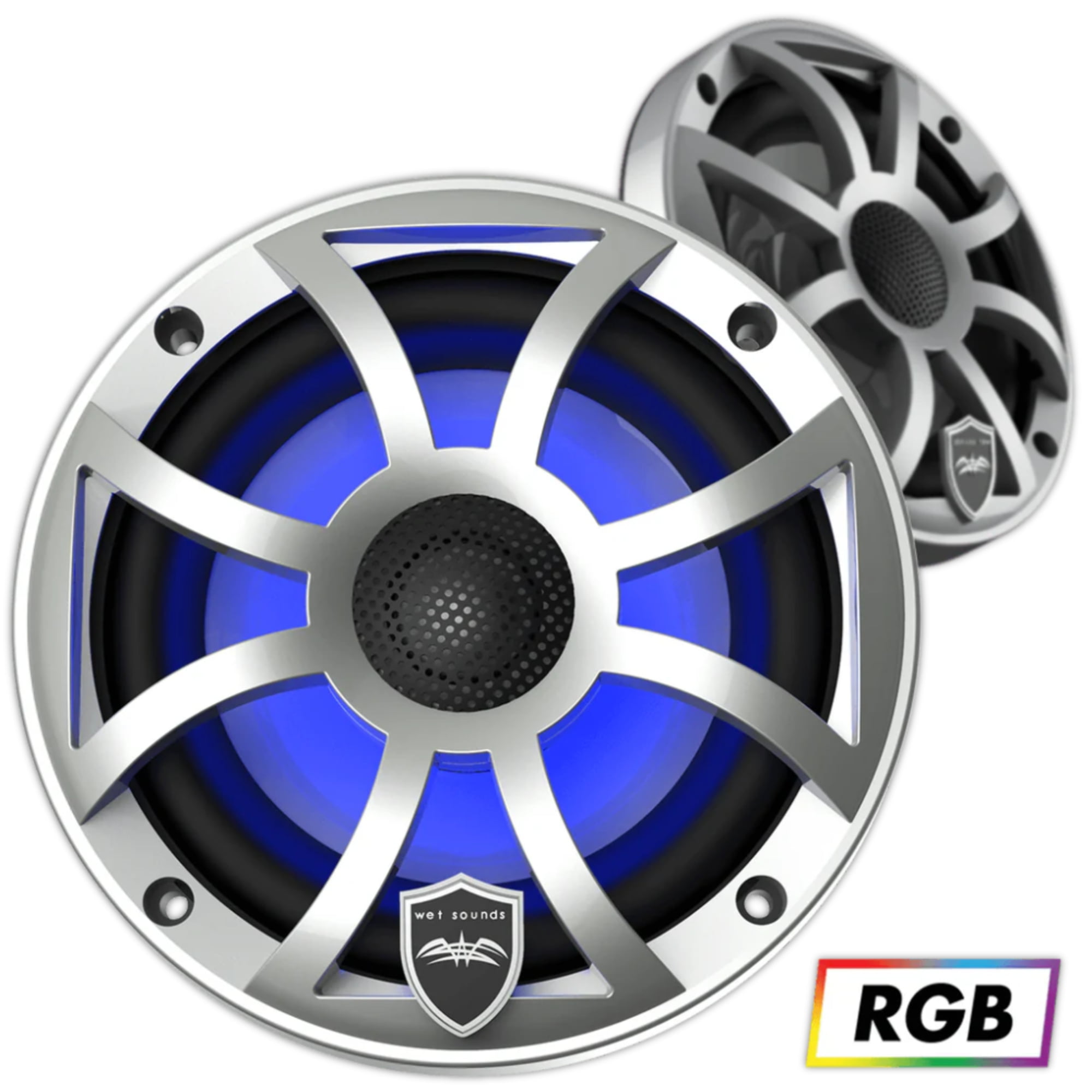 Bocinas Coaxiales Marinas Wet Sounds REVO 6 XS-S 200 Watts 6.5 Pulgadas 4 Ohms Color Plata Wet ...