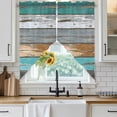 Coastal Style Swag Valances for Windows 36 inches Long, Retro Green ...