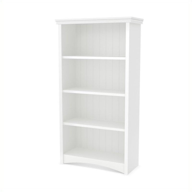 Atlin Designs 4 Shelf Wood Bookcase in Pure White - Walmart.com
