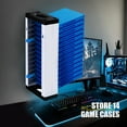 HAlfPlAy Video Game Storage Tower with 2 Controller Holders Black, 14 ...