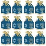 Big Dot of Happiness Happy Hanukkah - Square Favor Gift Boxes ...