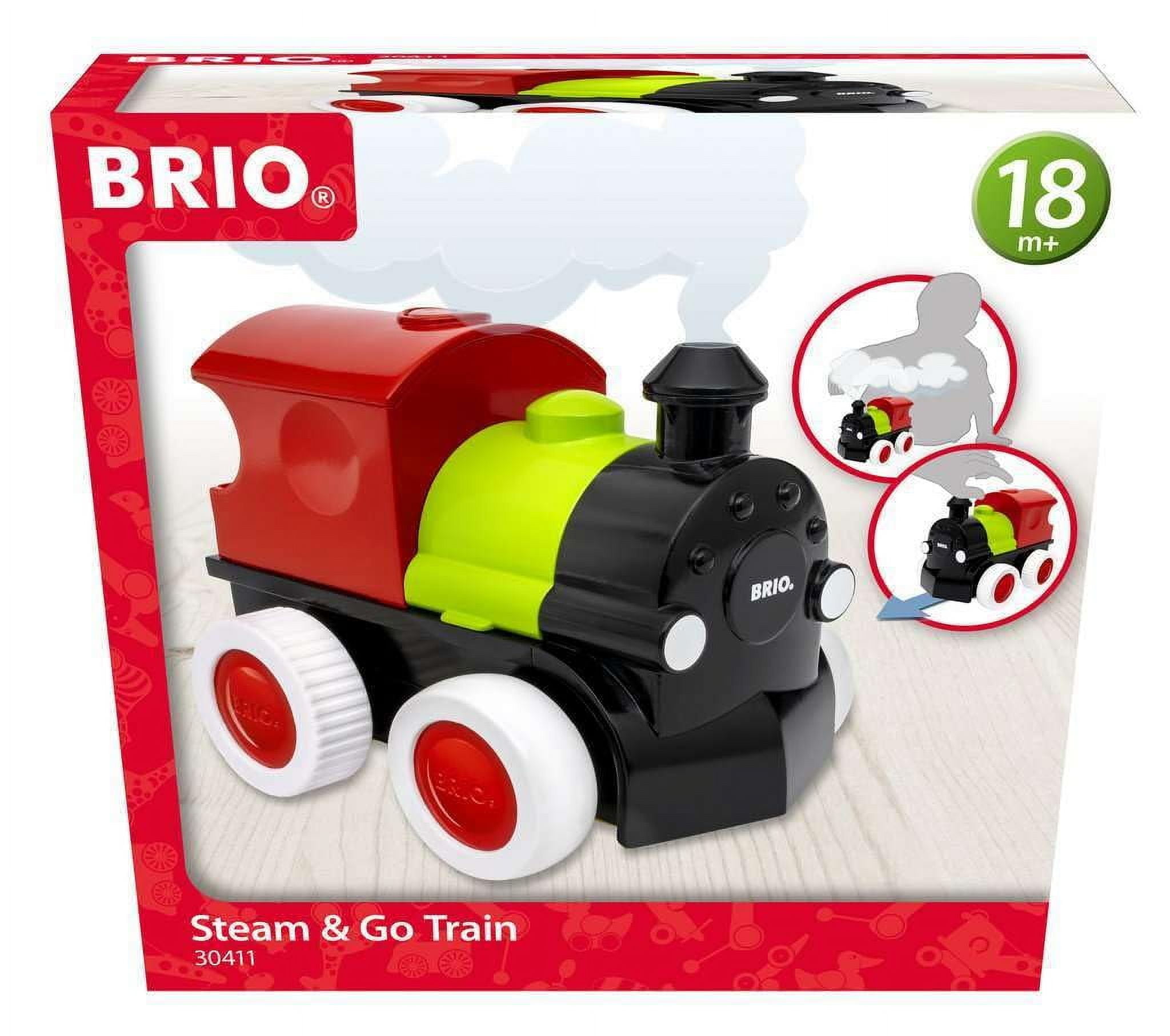 BRIO - 30411 Tren Steam & Go | Locomotora de tren de juguete para niños ...