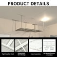 "HECASA 72"" x 36"" Adjustable Overhead Garage Storage Rack, Ceiling ...