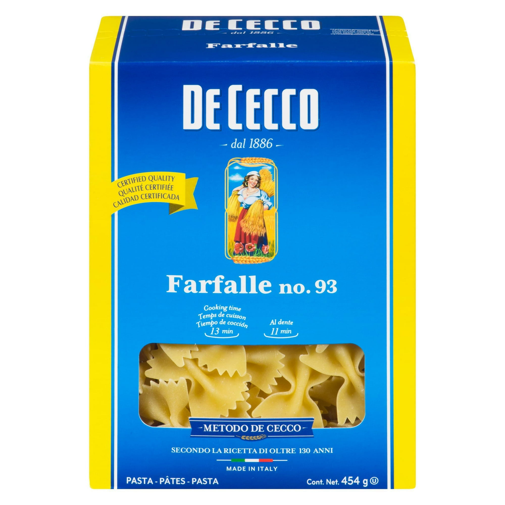 Click here for De Cecco Farfalle 454 G prices